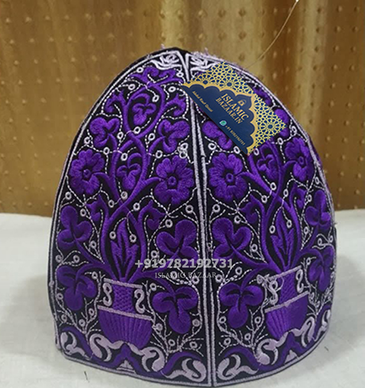 zohaib ashrafi Purpal Barkati Turki Cap Islamic Bazaar Cap House